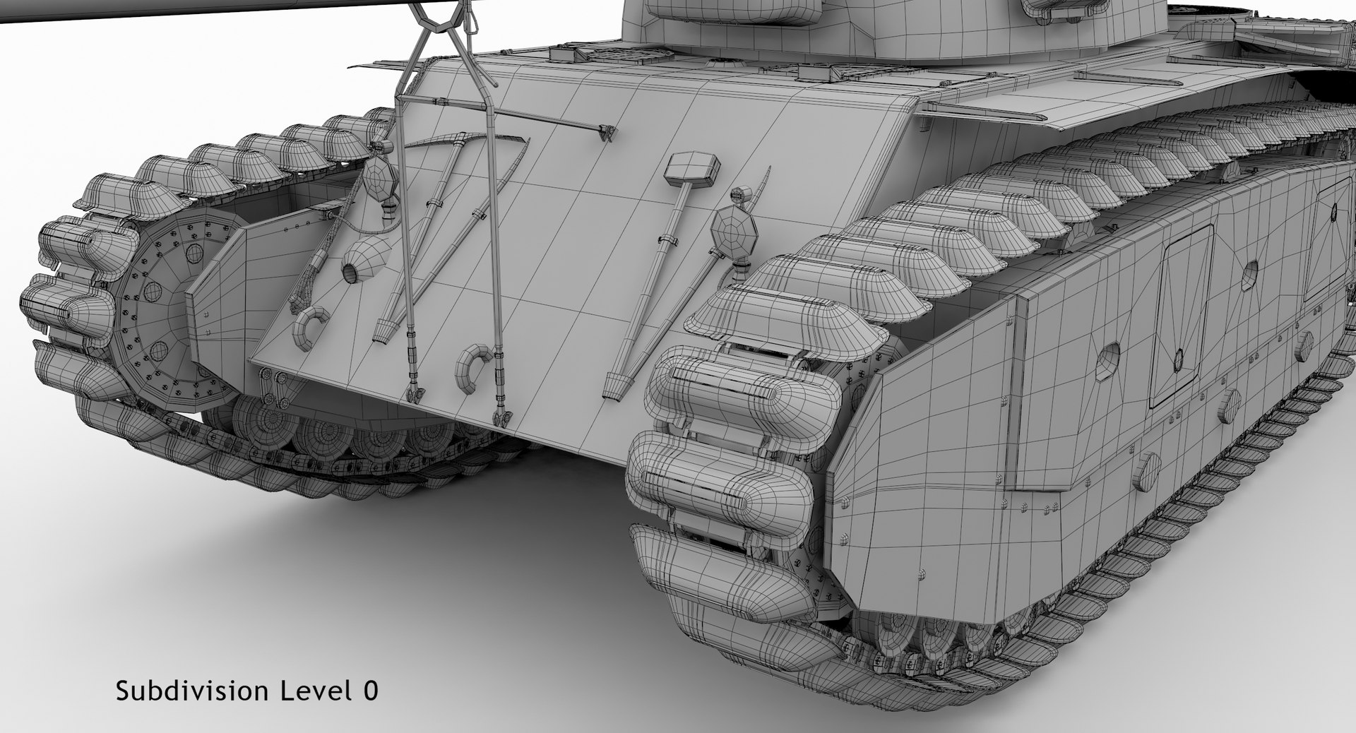 French arl 44 tank model - TurboSquid 1319658