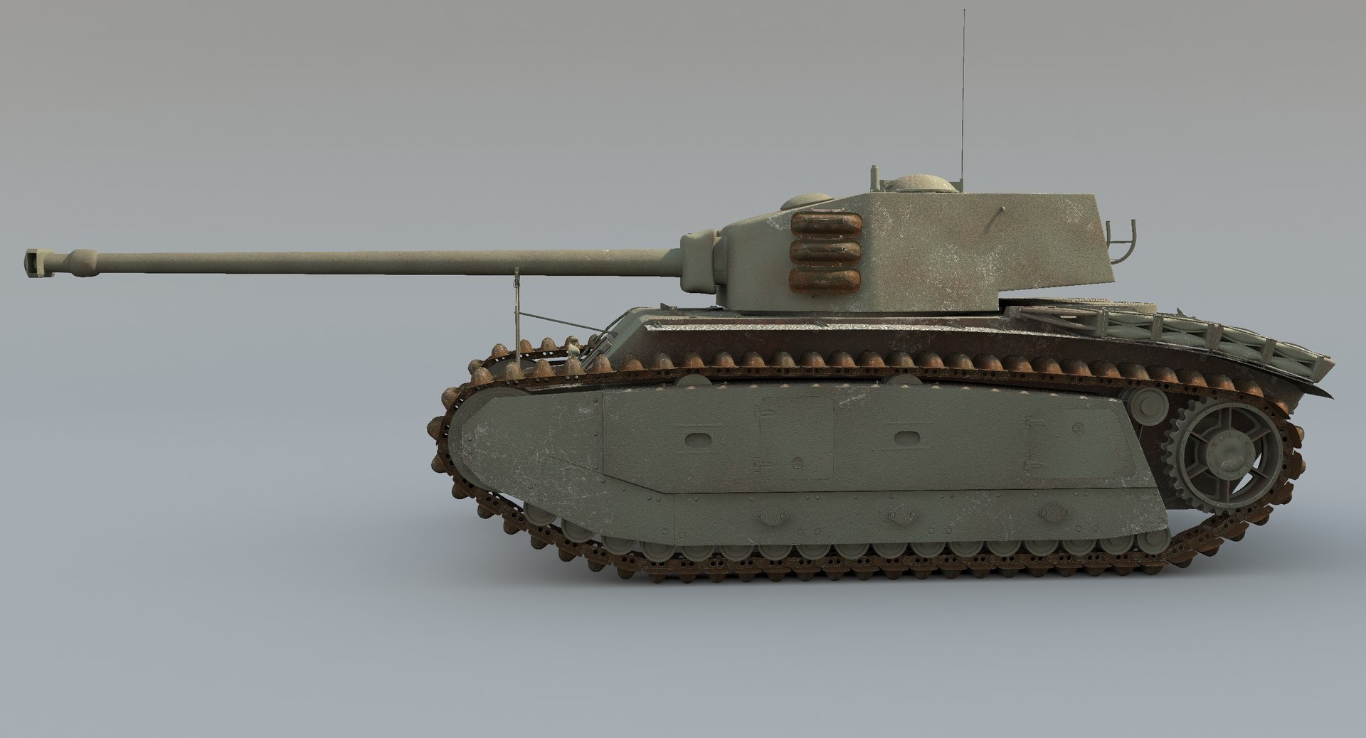 French Arl 44 Tank Model - TurboSquid 1319658