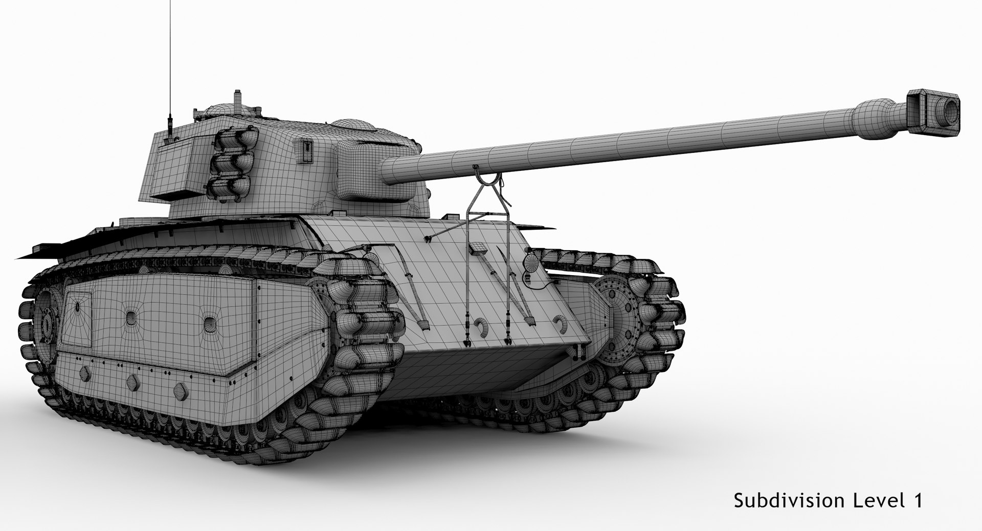 French arl 44 tank model - TurboSquid 1319658