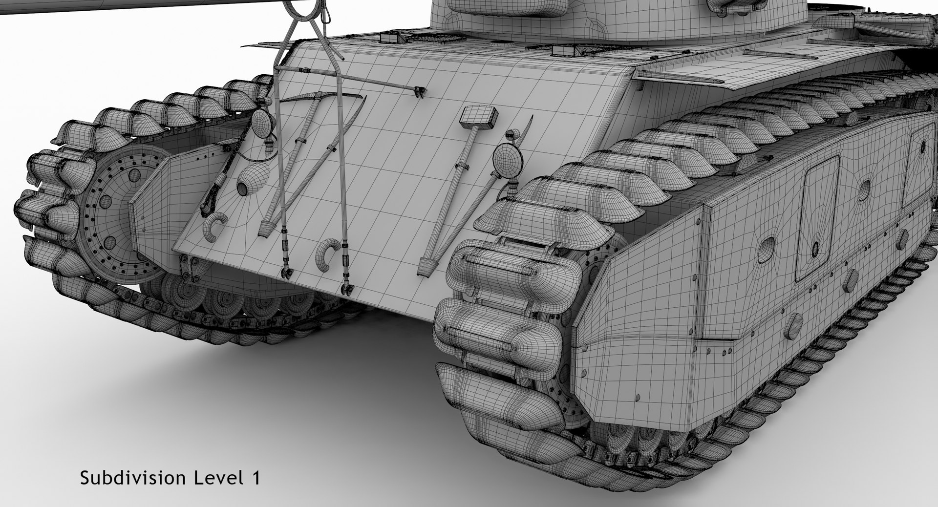 French arl 44 tank model - TurboSquid 1319658
