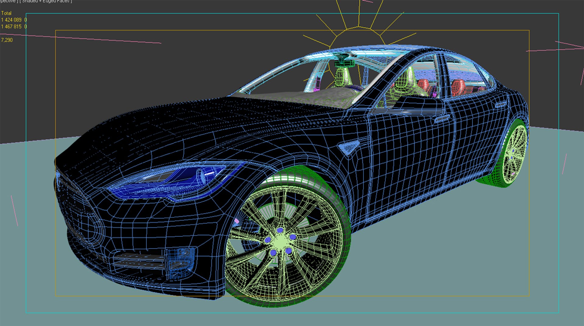 3d 2013 tesla s modeled