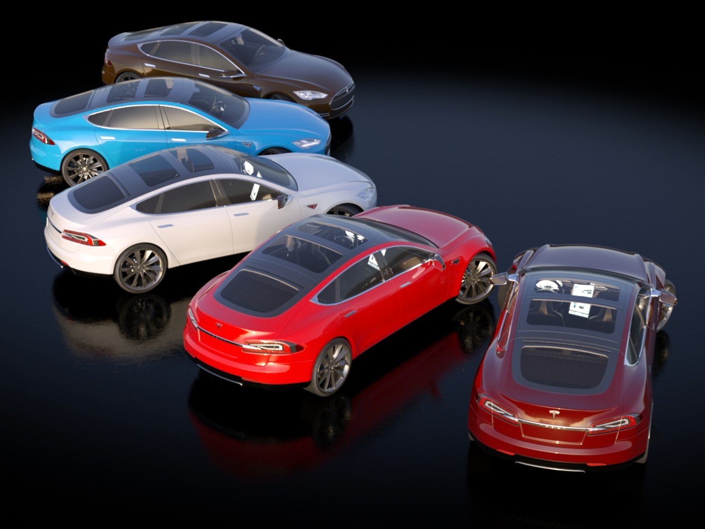 3d 2013 tesla s modeled