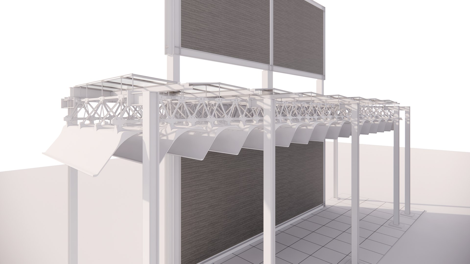 Menil Collection Exterior Structure Model - TurboSquid 1857376
