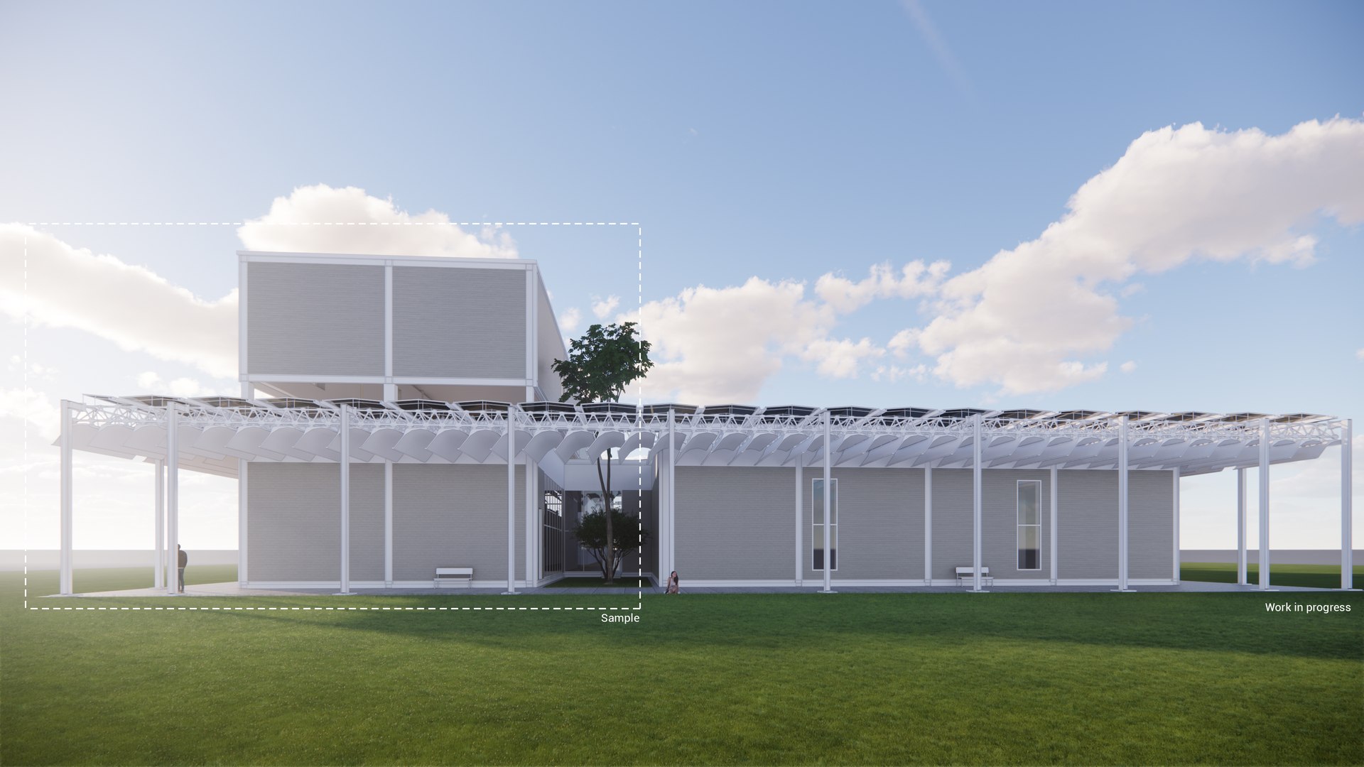 Menil Collection Exterior Structure Model - TurboSquid 1857376