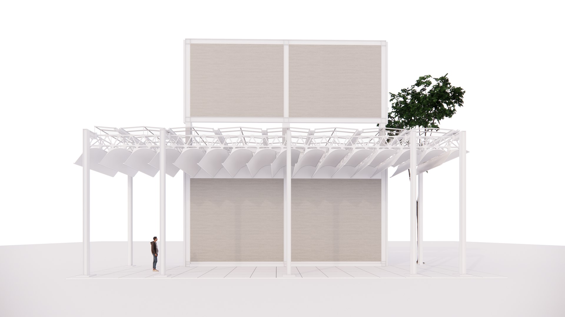 Menil Collection Exterior Structure Model - TurboSquid 1857376