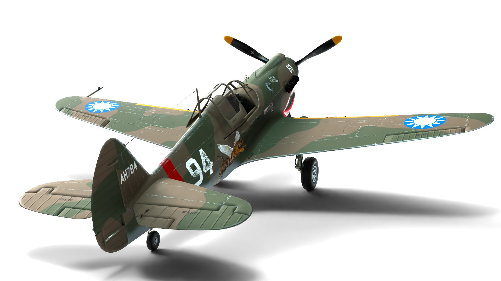 Average War Hawk Fully Rigged Fighter Aircraft 3D Model Game Animation ...