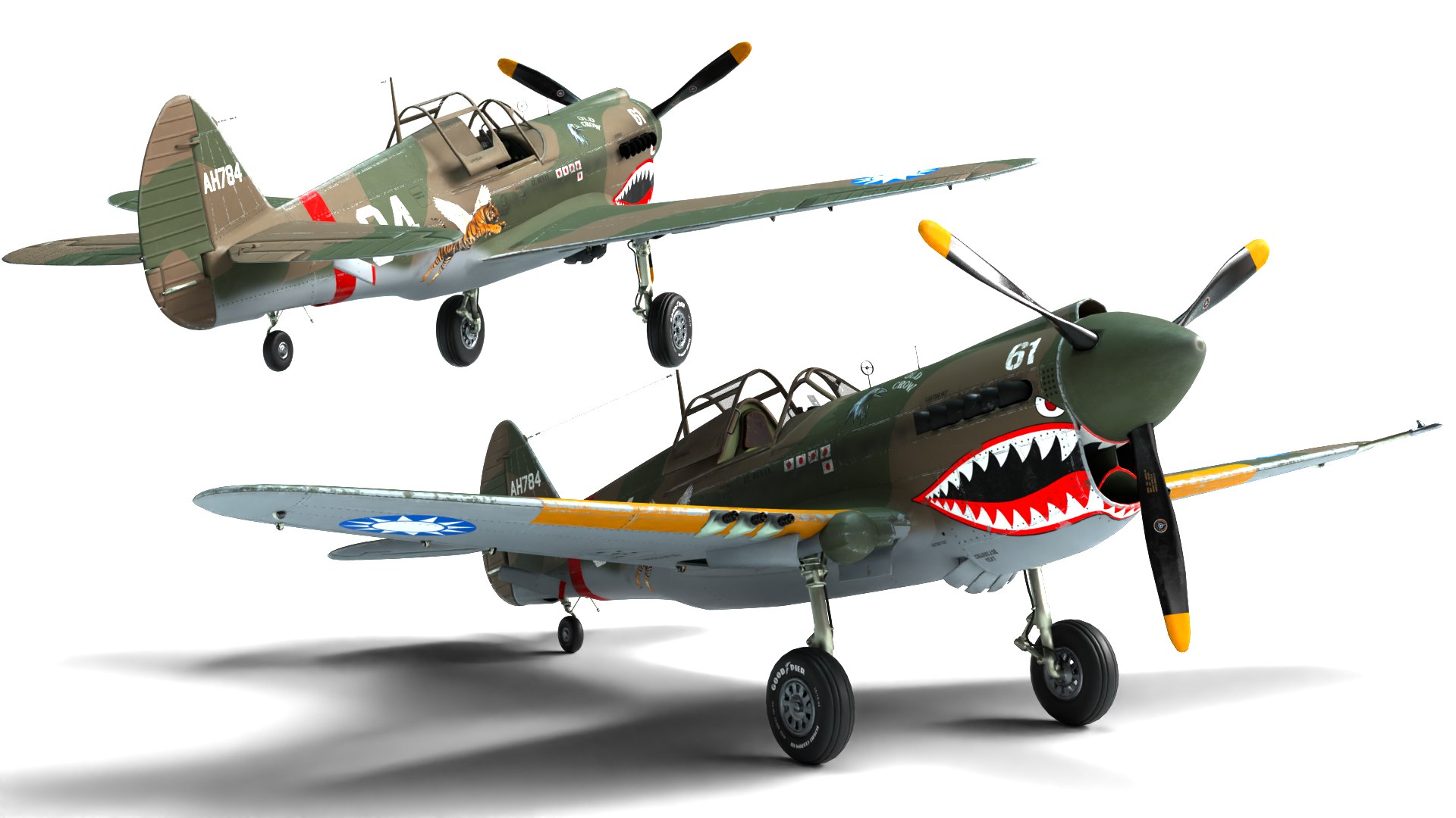 Average War Hawk Fully Rigged Fighter Aircraft 3D Model Game Animation ...