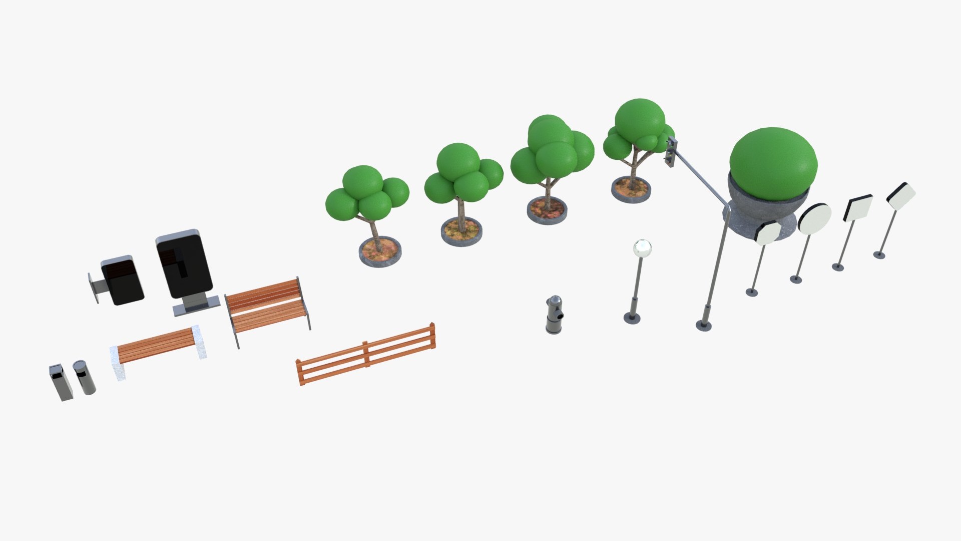 3D Model City Tree Object - TurboSquid 1898418