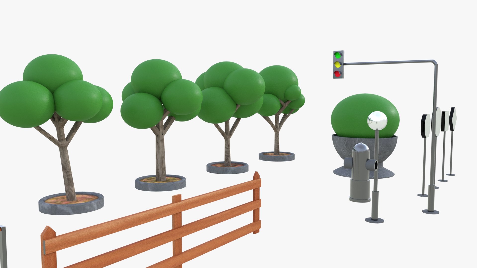 3D Model City Tree Object - TurboSquid 1898418