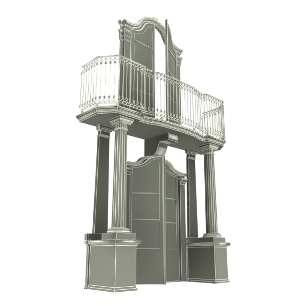Renaissance Balcony Set 3d Max
