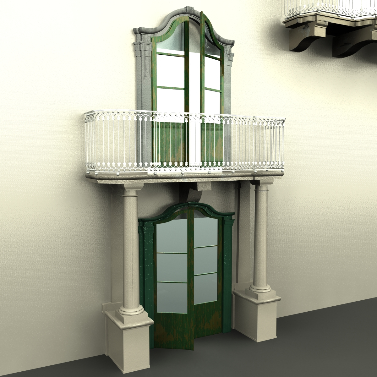 renaissance balcony set 3d max