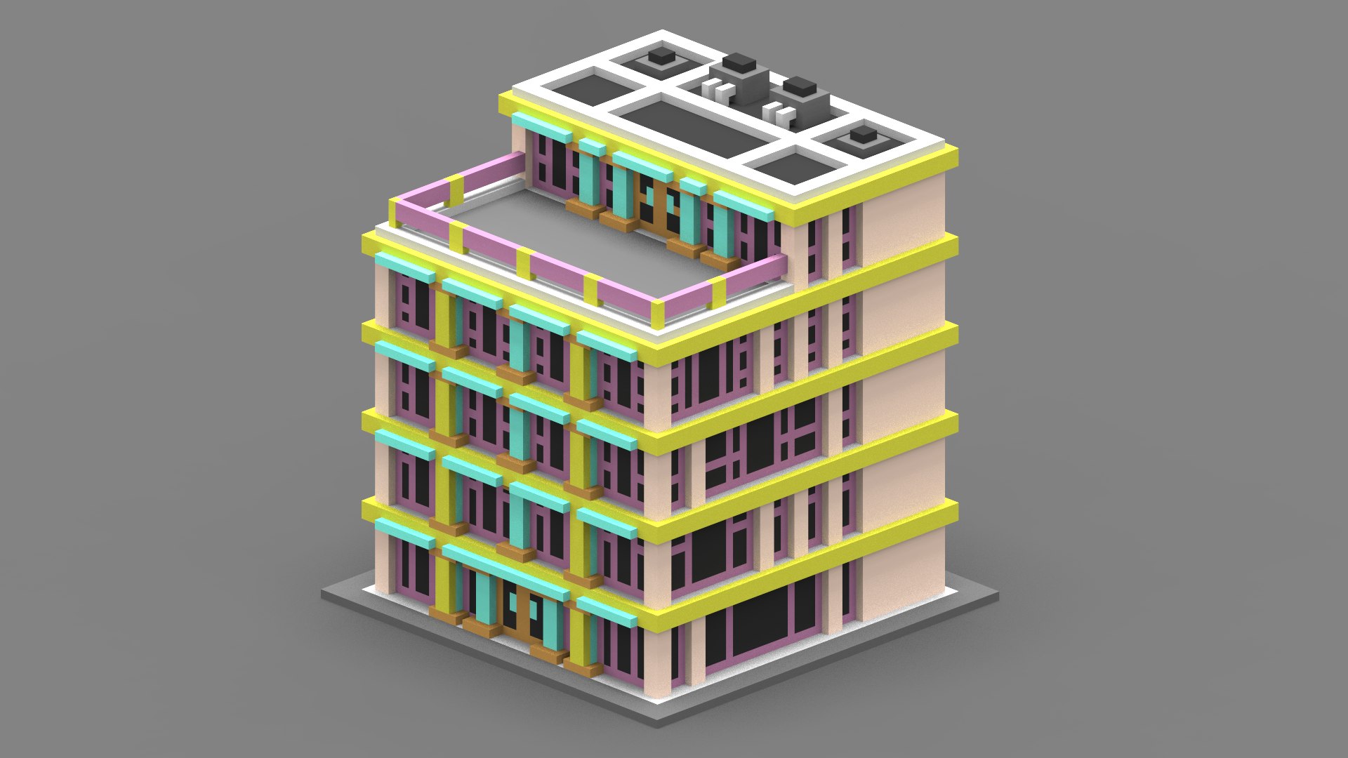 3D Voxel House - TurboSquid 1351687
