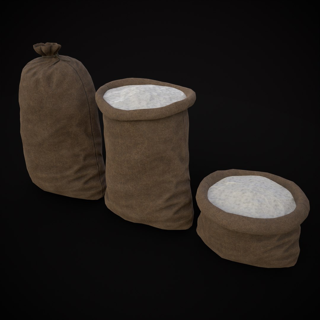 3D Burlap Sacks Of Salt - TurboSquid 2240614