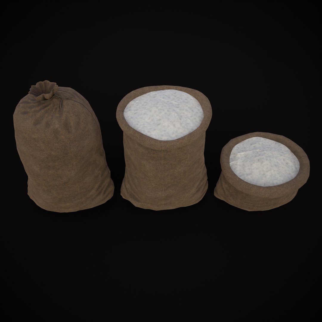 3D Burlap Sacks Of Salt - TurboSquid 2240614