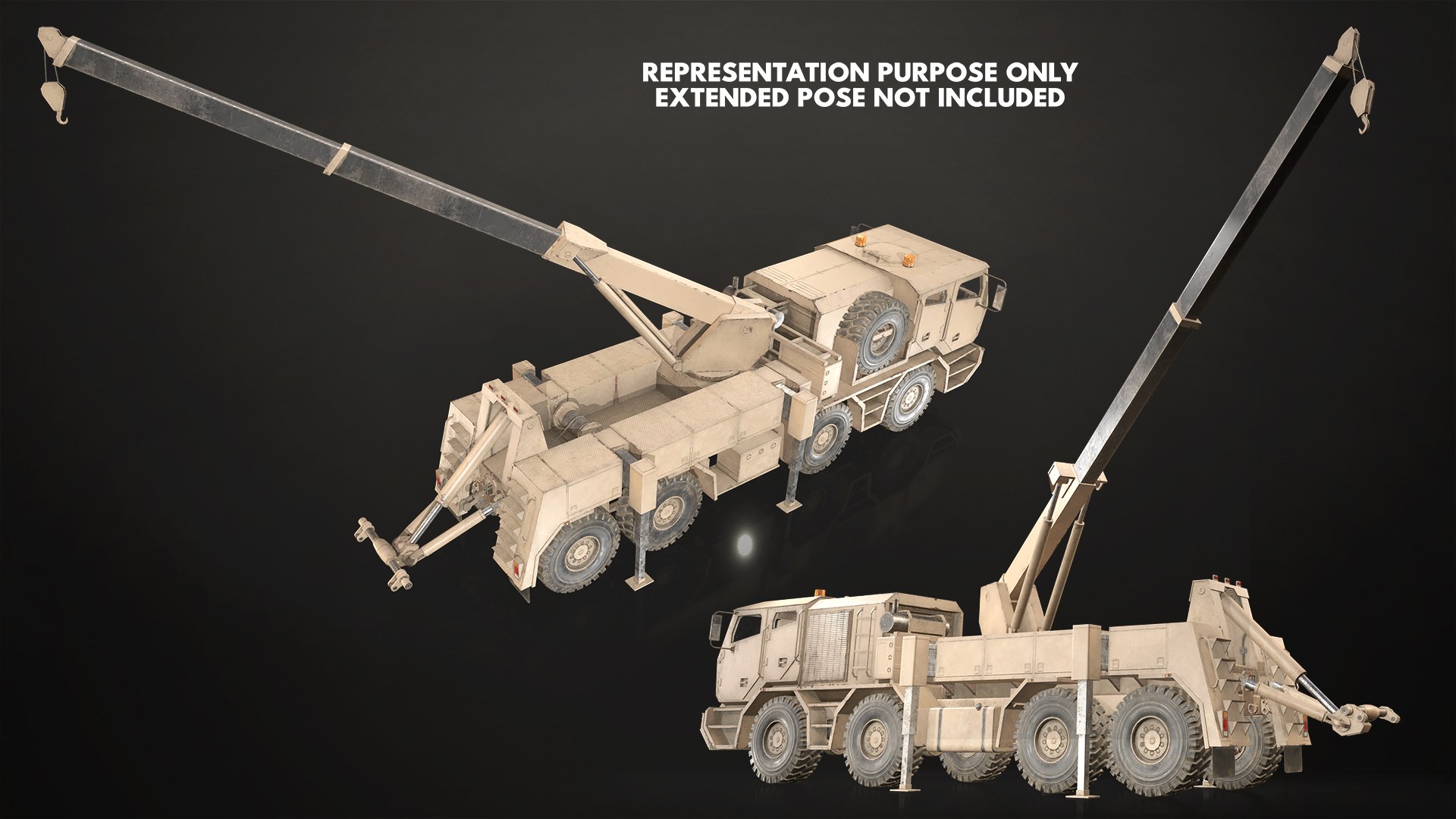 Heavy Military Truck V2 - Wrecker Model - TurboSquid 2415251