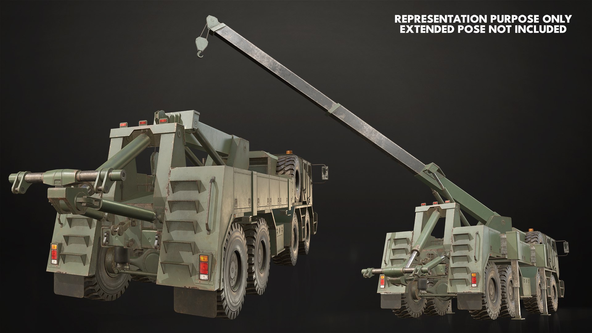 Heavy Military Truck V2 - Wrecker Model - TurboSquid 2415251