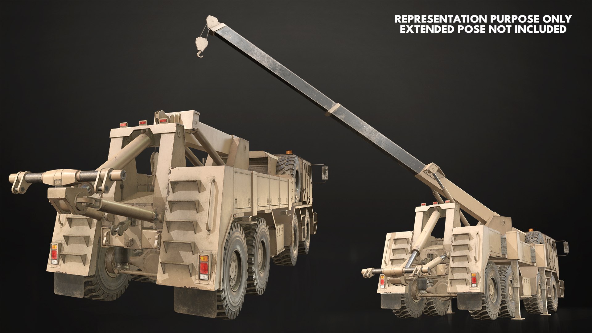 Heavy Military Truck V2 - Wrecker Model - TurboSquid 2415251