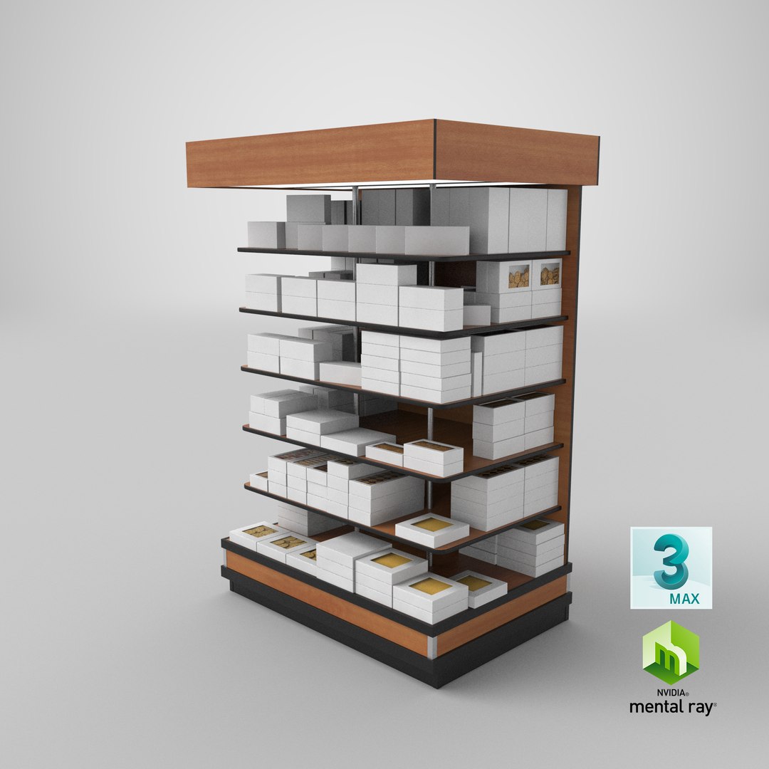 Snack box supermarket end 3D model - TurboSquid 1321003