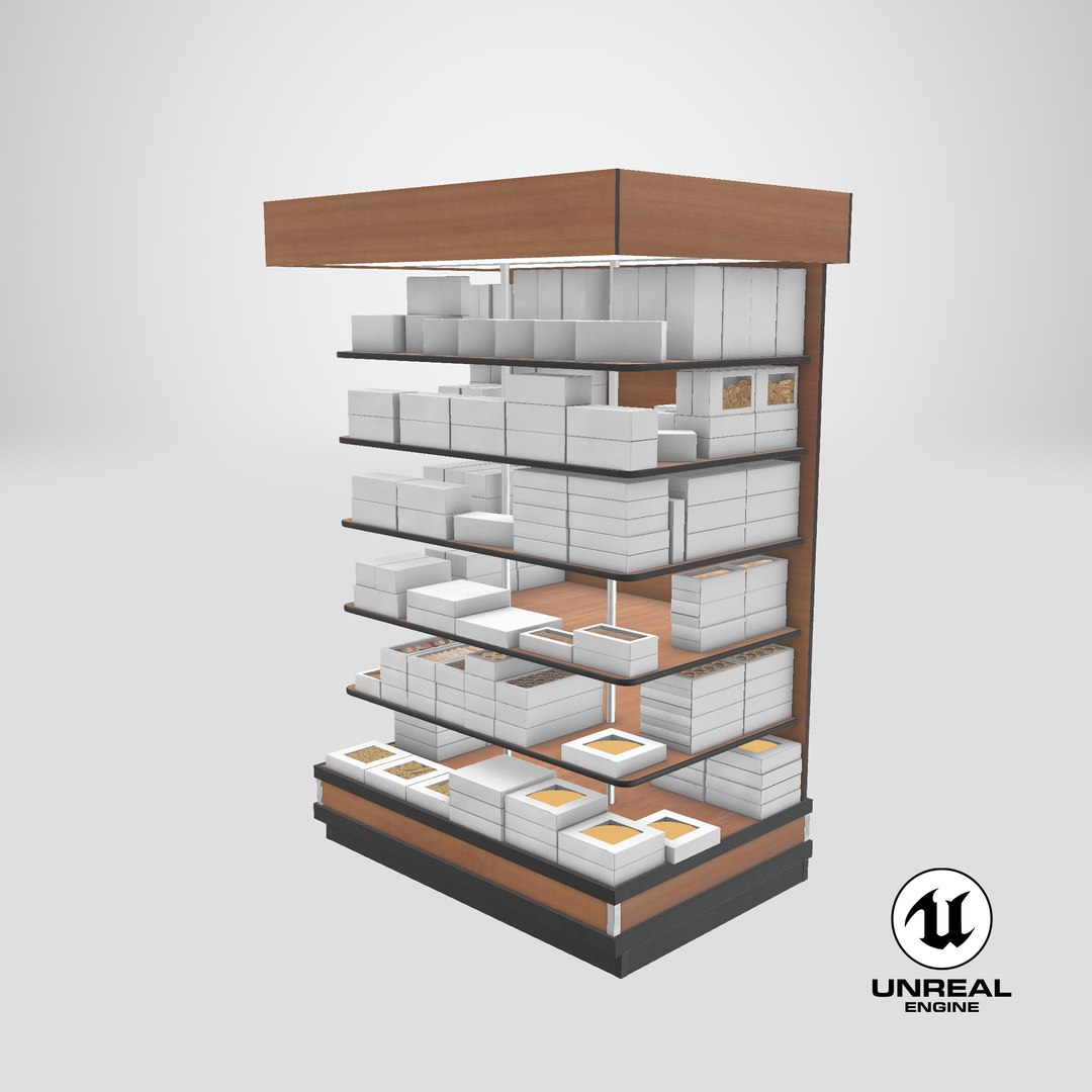 Snack box supermarket end 3D model - TurboSquid 1321003