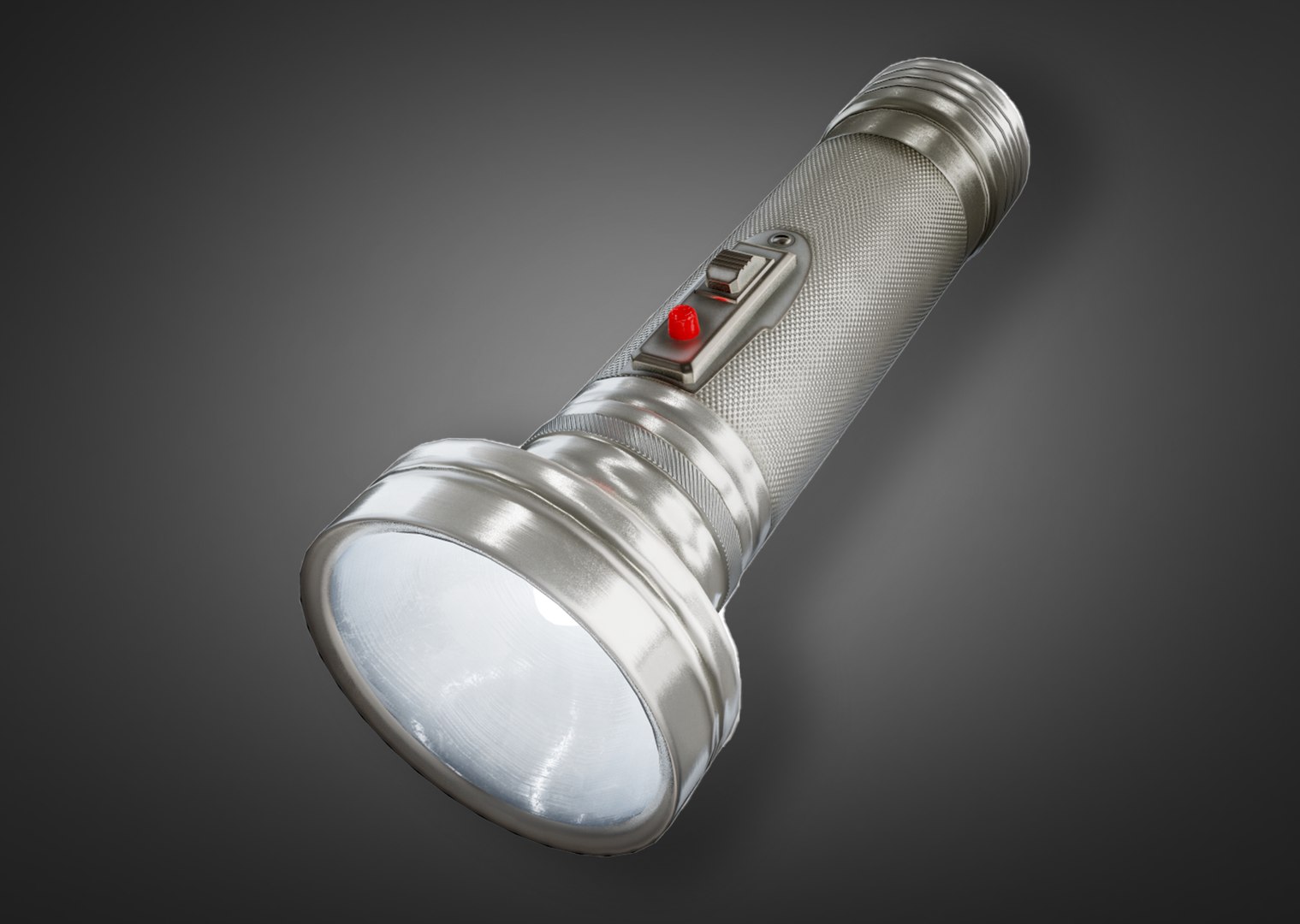 3D Vintage Retro Steel Flashlight Da1 - TurboSquid 2208178