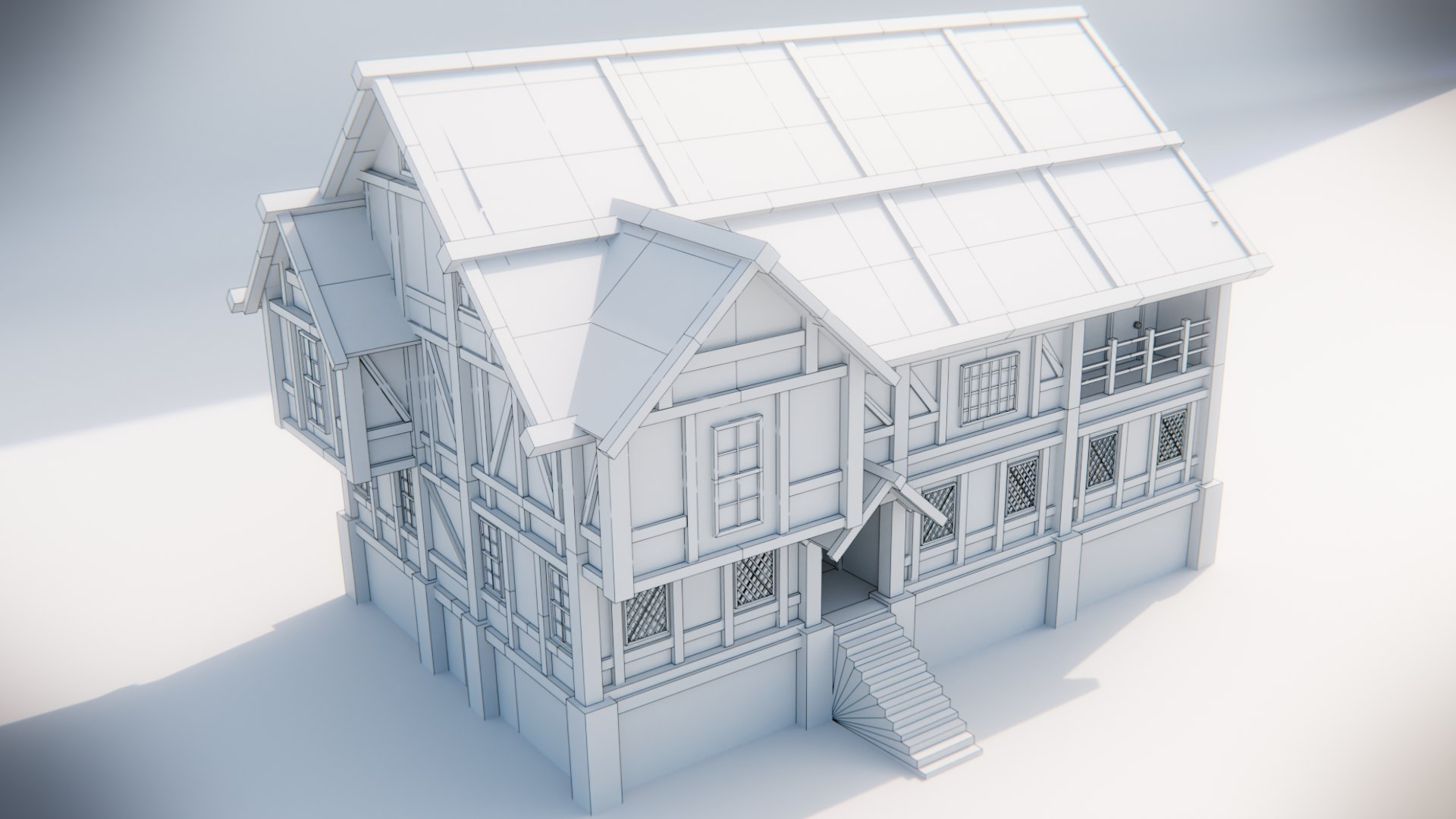 Simple Medieval House Pack 3D Model - TurboSquid 2388833