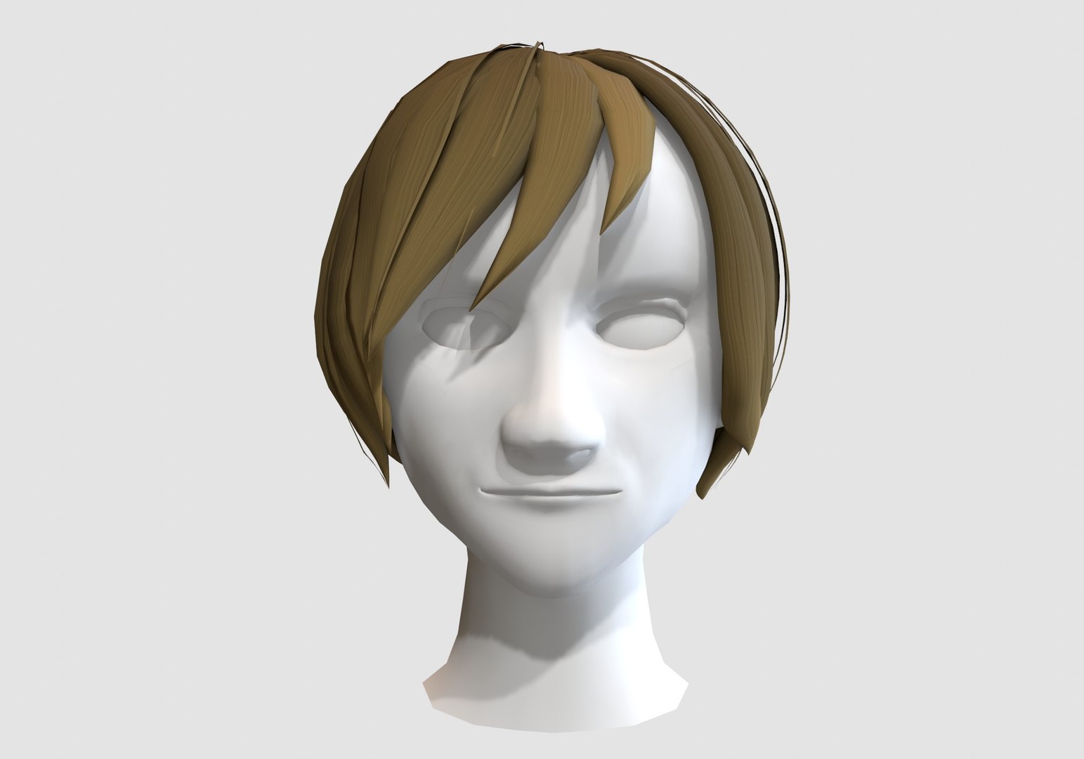 3D Cartoon Bangs Hairstyle Model - TurboSquid 1922797