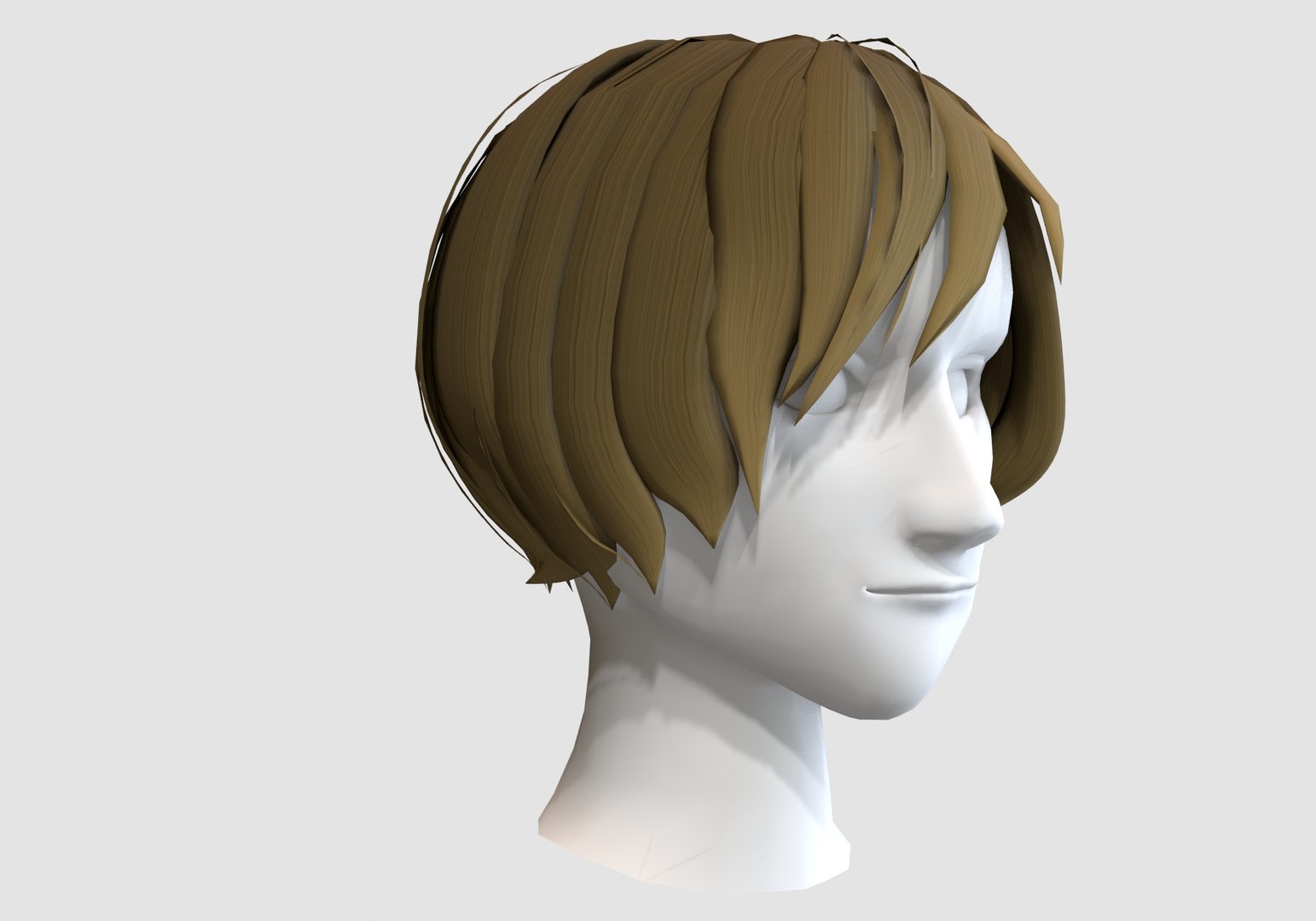 3D Cartoon Bangs Hairstyle Model - TurboSquid 1922797