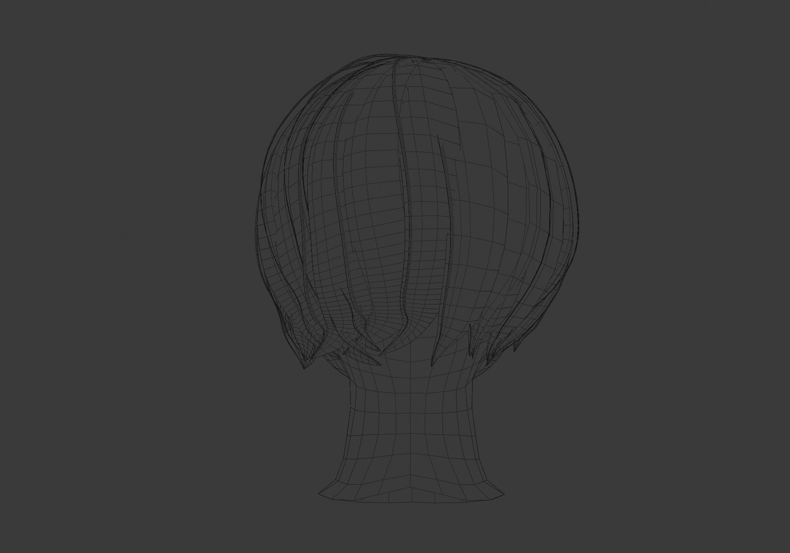 3D Cartoon Bangs Hairstyle Model - TurboSquid 1922797