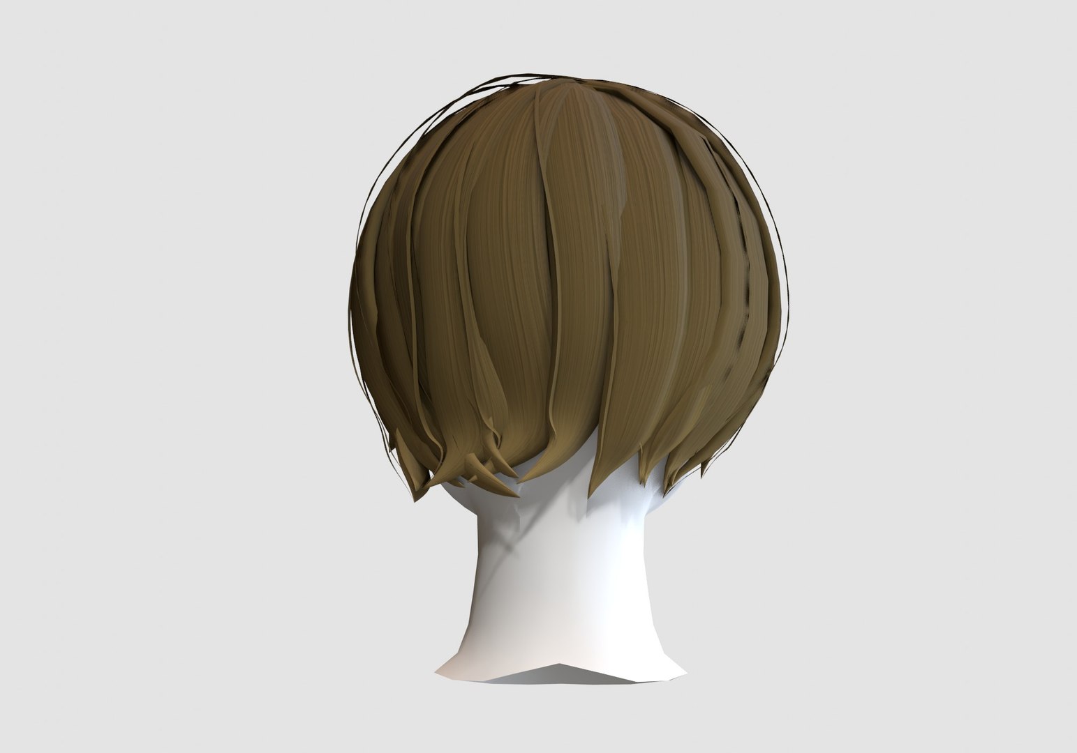 3D Cartoon Bangs Hairstyle Model - TurboSquid 1922797