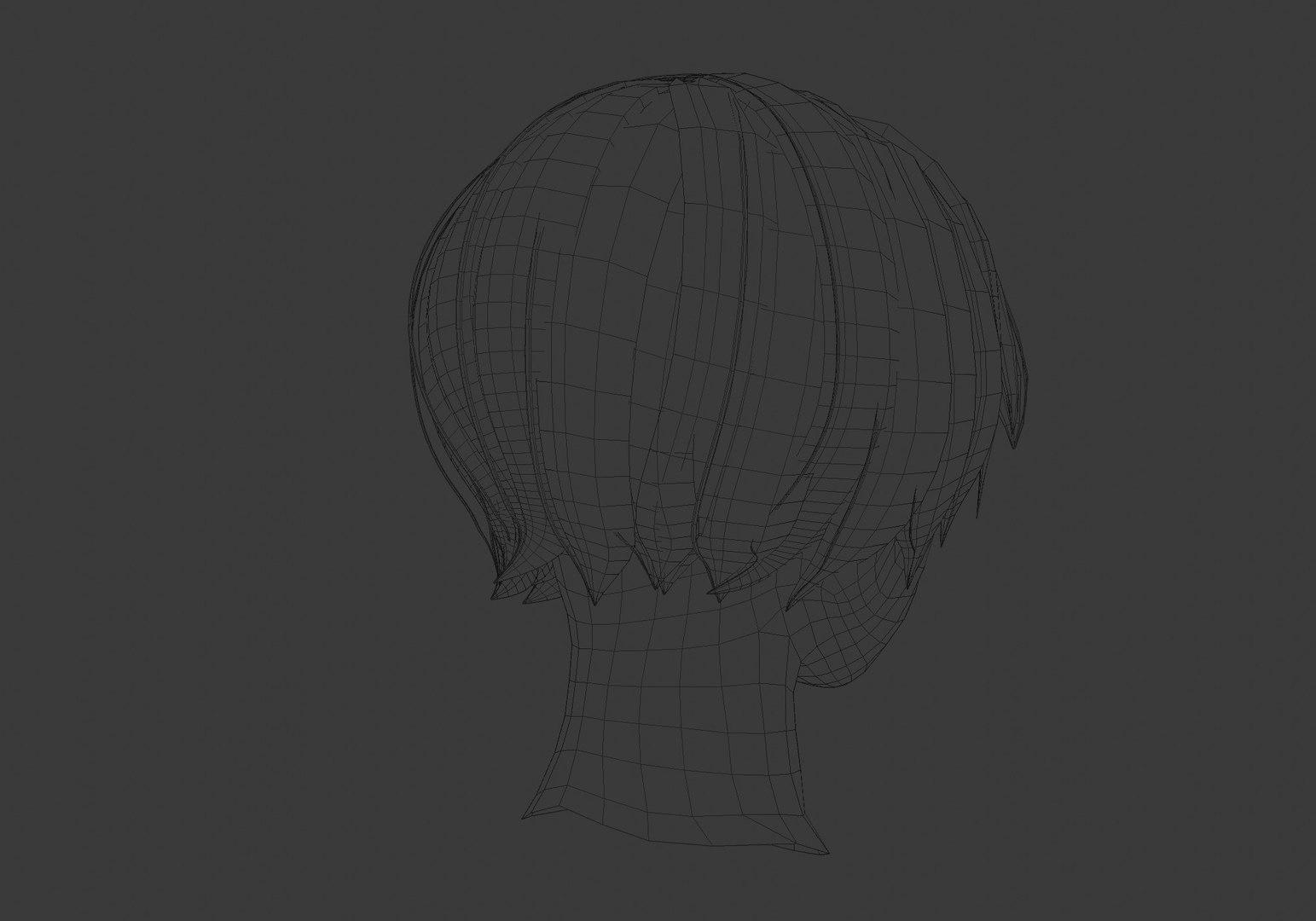 3D Cartoon Bangs Hairstyle Model - TurboSquid 1922797