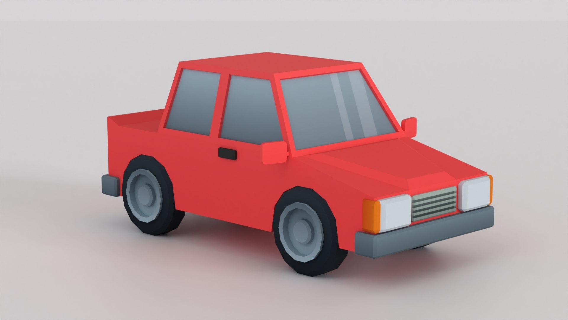 3D Cartoon Low Poly Car 02 - Sedan - TurboSquid 2239232