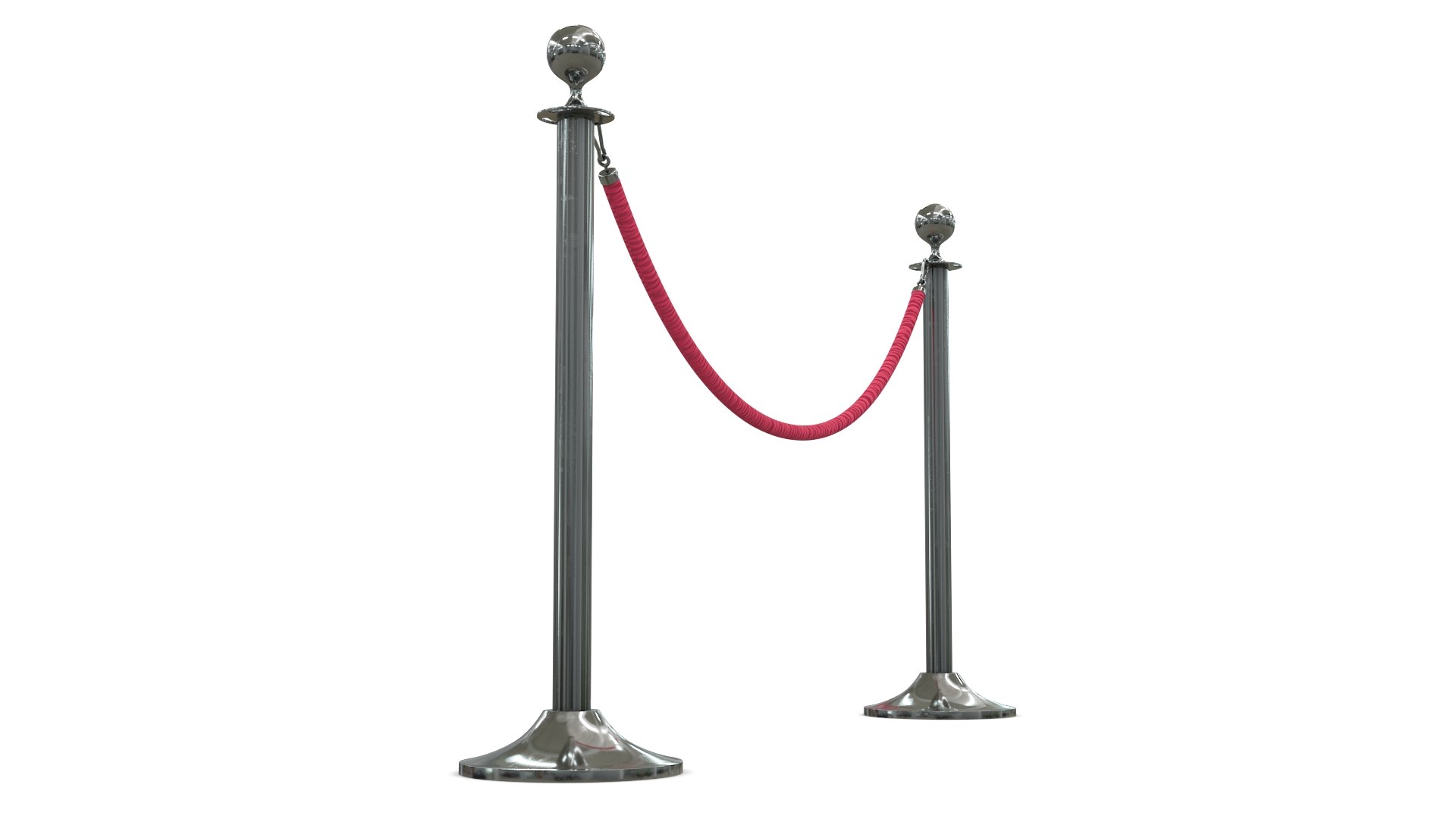 Rope Barrier 3D Model - TurboSquid 1757865