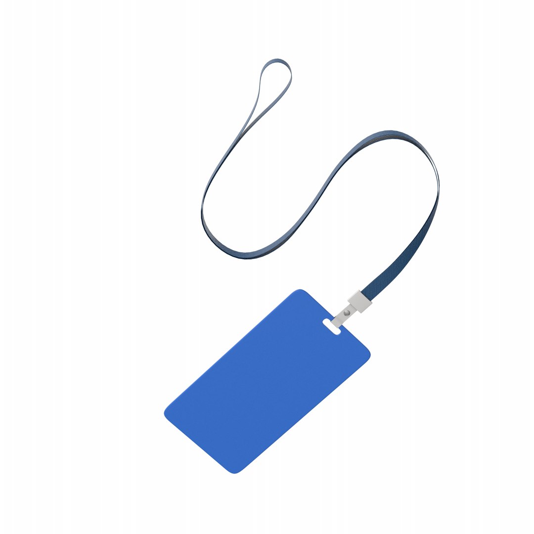 3D Blue ID Card Model - TurboSquid 2002055