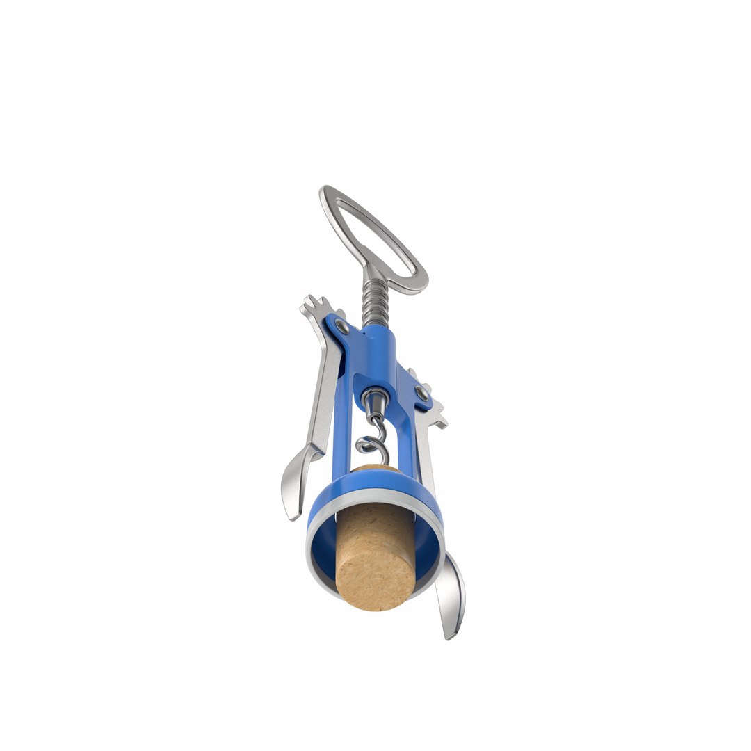 3D Corkscrew With Cork 2 Model - TurboSquid 2123345