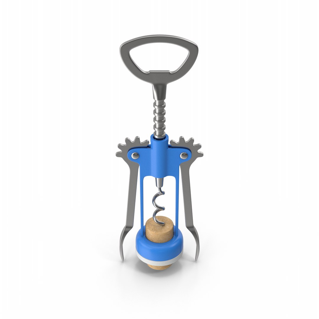 3D Corkscrew With Cork 2 Model - TurboSquid 2123345