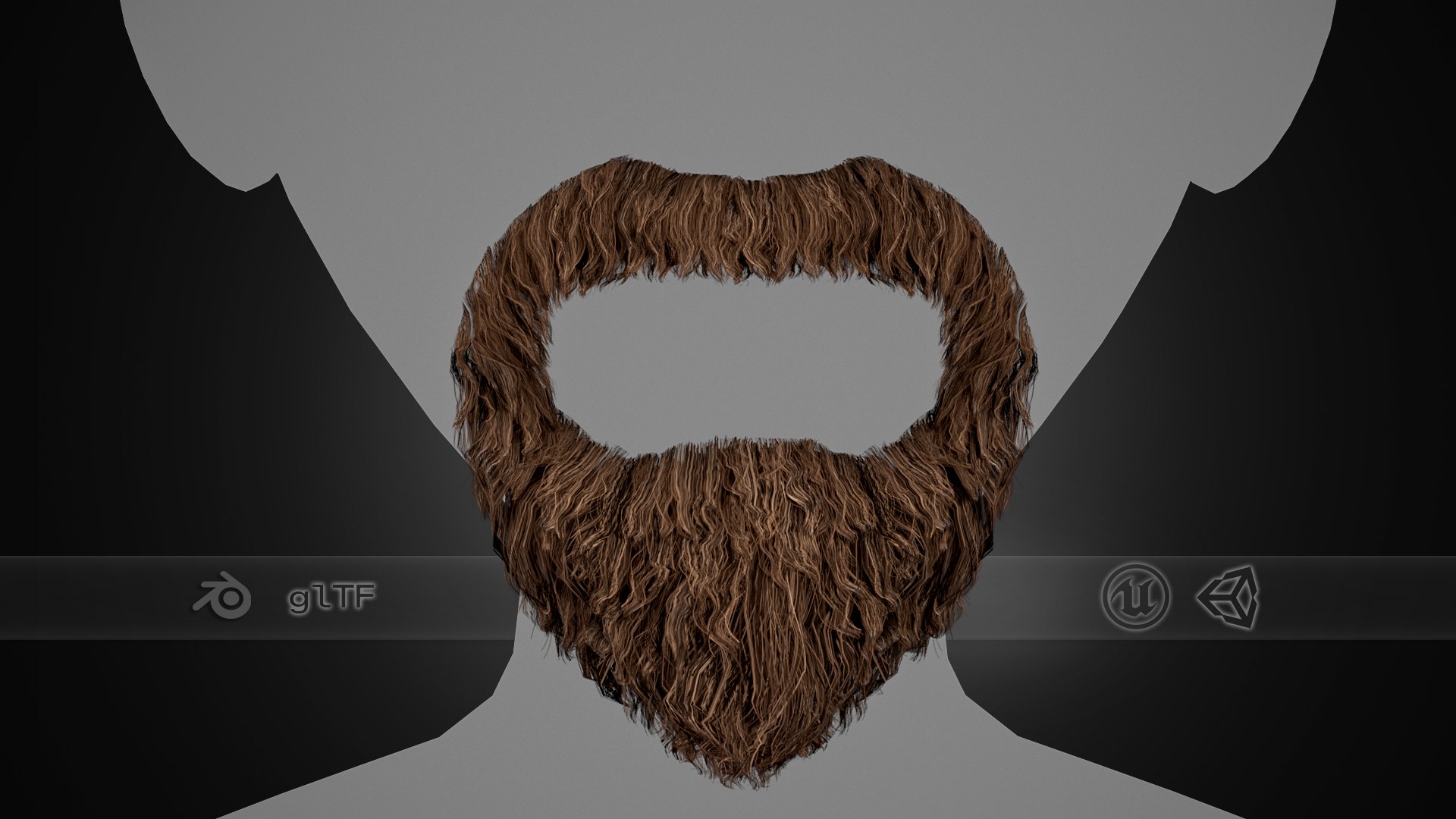 Facial Hair Cards Style 4 - Circle Beard Model - TurboSquid 1983507
