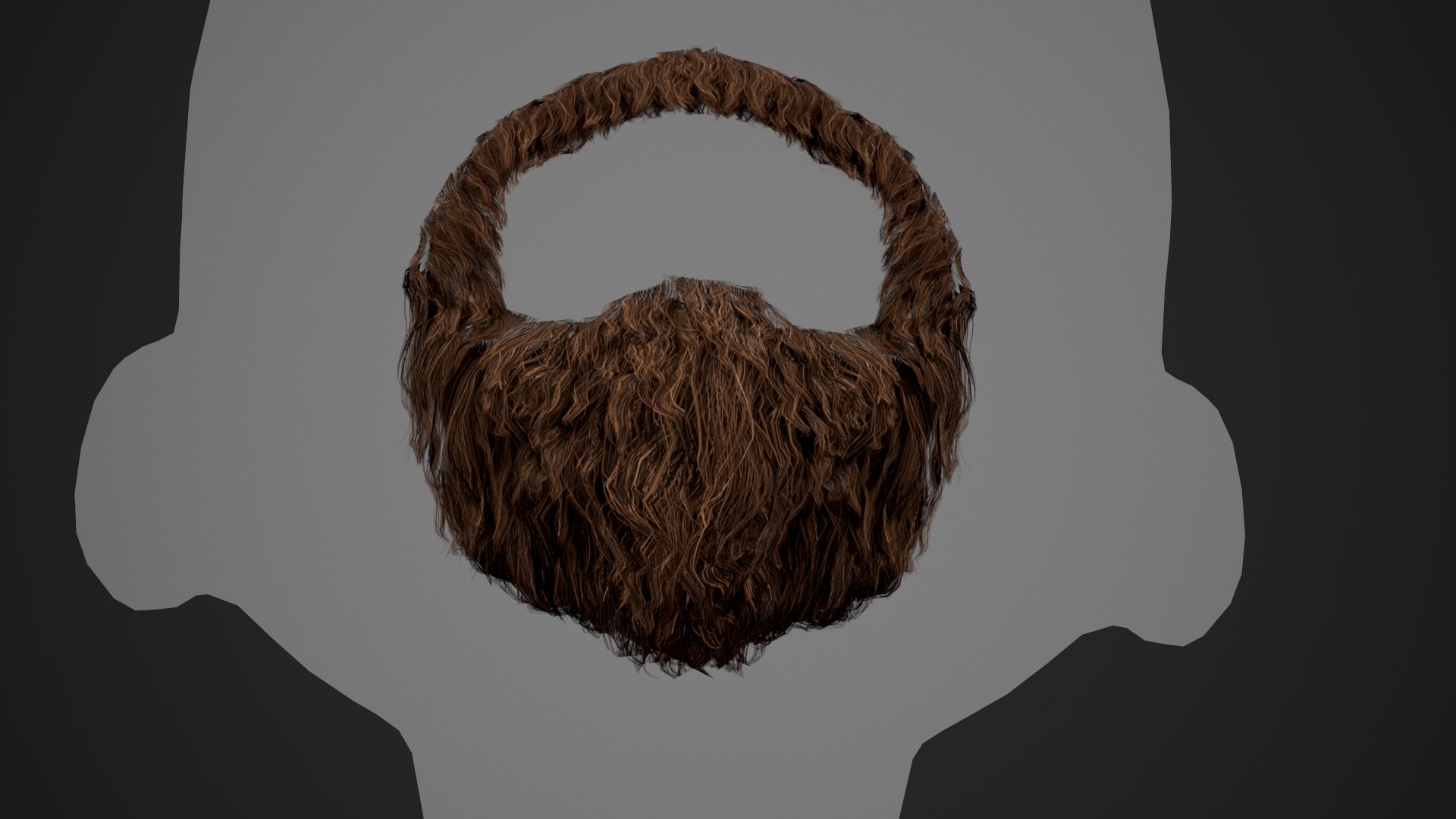 Facial Hair Cards Style 4 - Circle Beard Model - TurboSquid 1983507