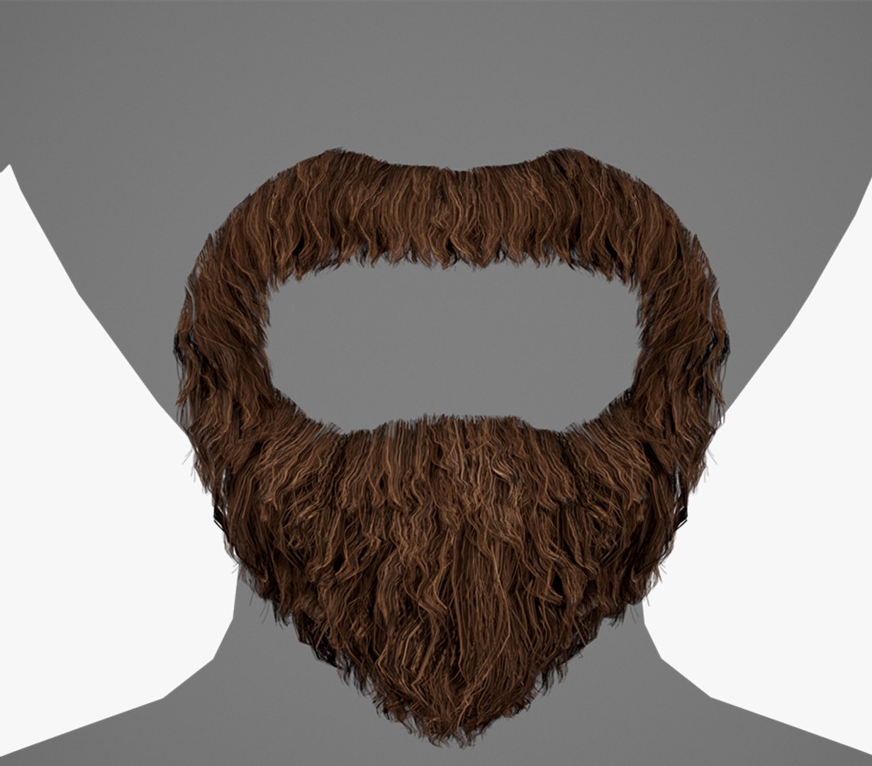 modelo 3d Facial Hair Cards Style 4 - Circle Beard - TurboSquid 1983507