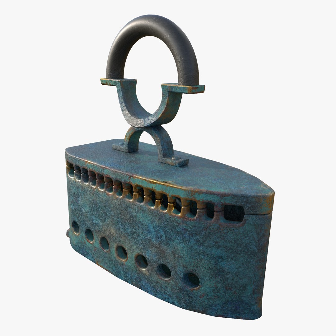 3D Antique Iron Covered With Rust model - TurboSquid 2070595