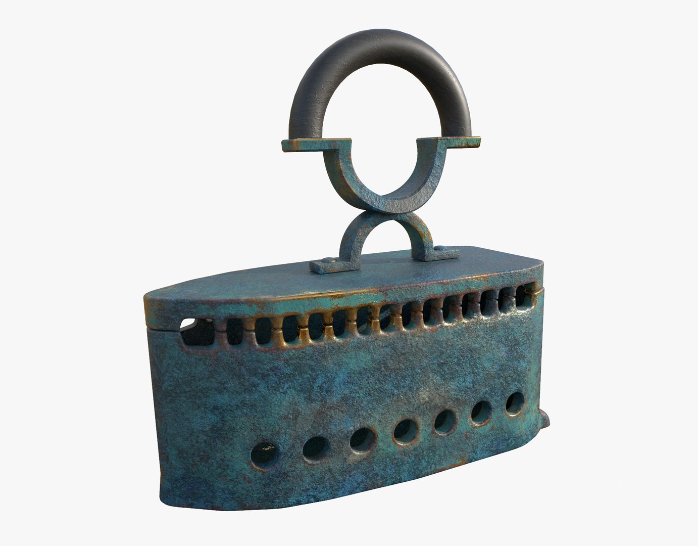 3D Antique Iron Covered With Rust Model - TurboSquid 2070595