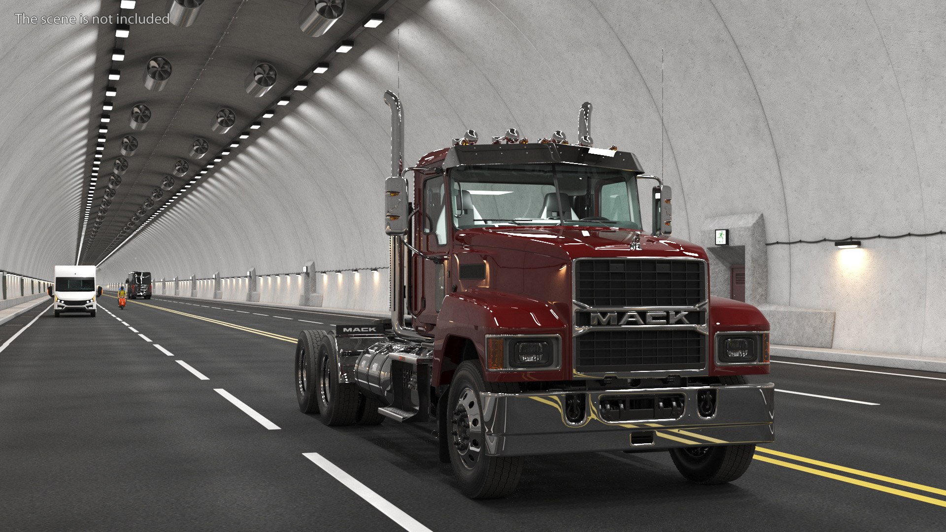 Semi Truck Mack Red Rigged For Cinema 4D Model - TurboSquid 2344627