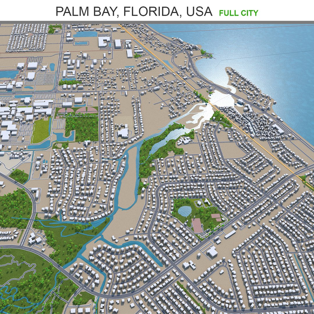 Palm Bay Florida USA model - TurboSquid 1720495