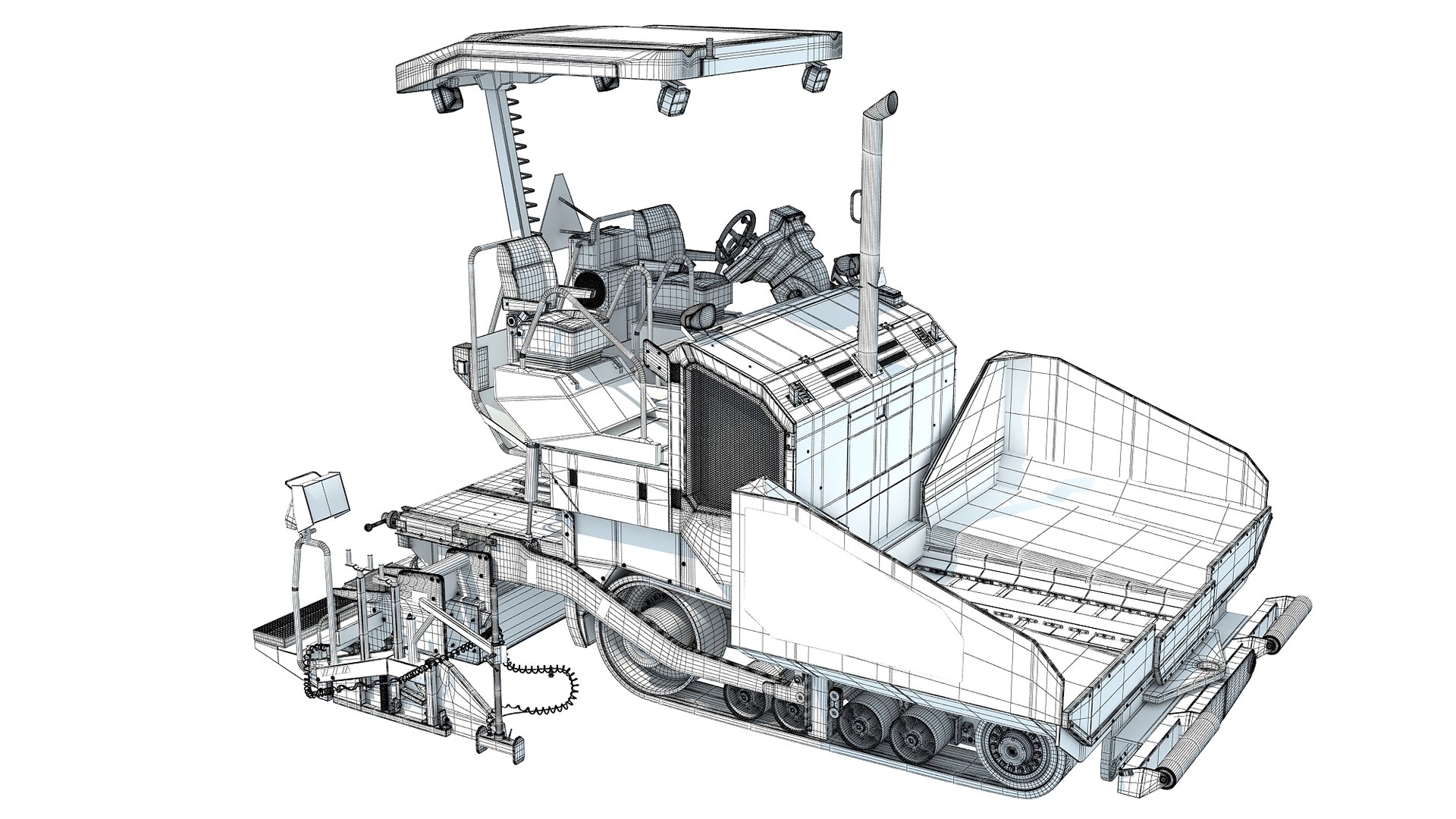 3D Model Asphalt Pavers - TurboSquid 1572503