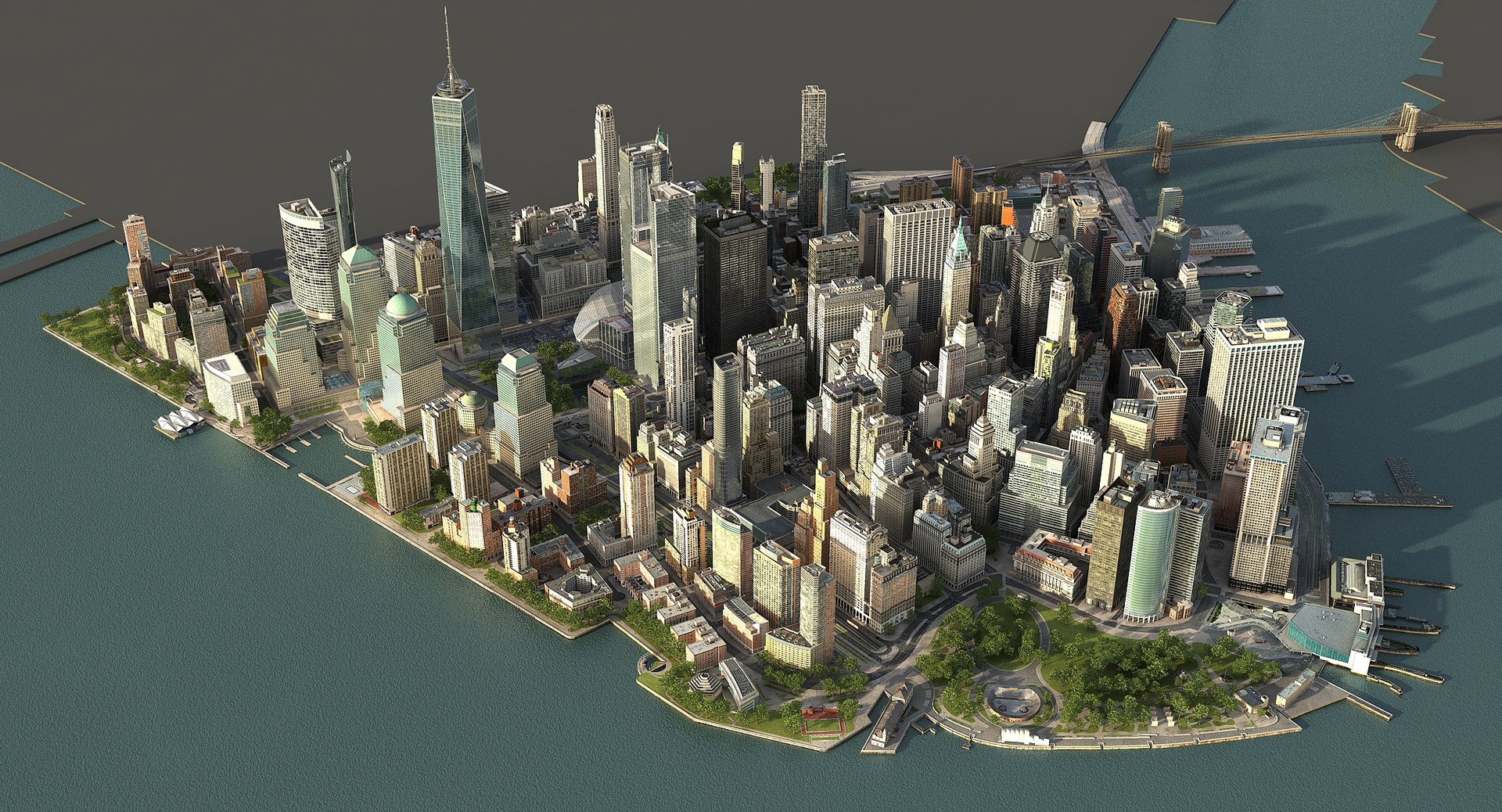 Manhattan lower 3D model - TurboSquid 1385166