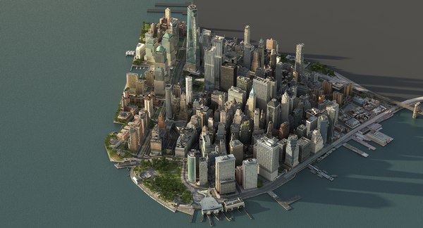 Manhattan lower 3D model - TurboSquid 1385166