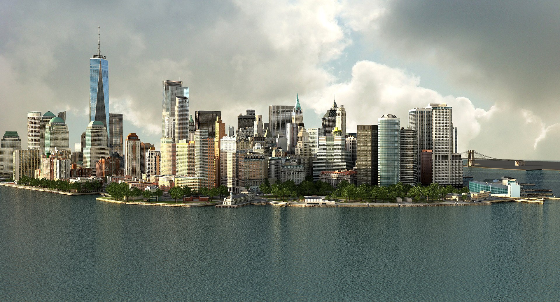 Manhattan lower 3D model - TurboSquid 1385166