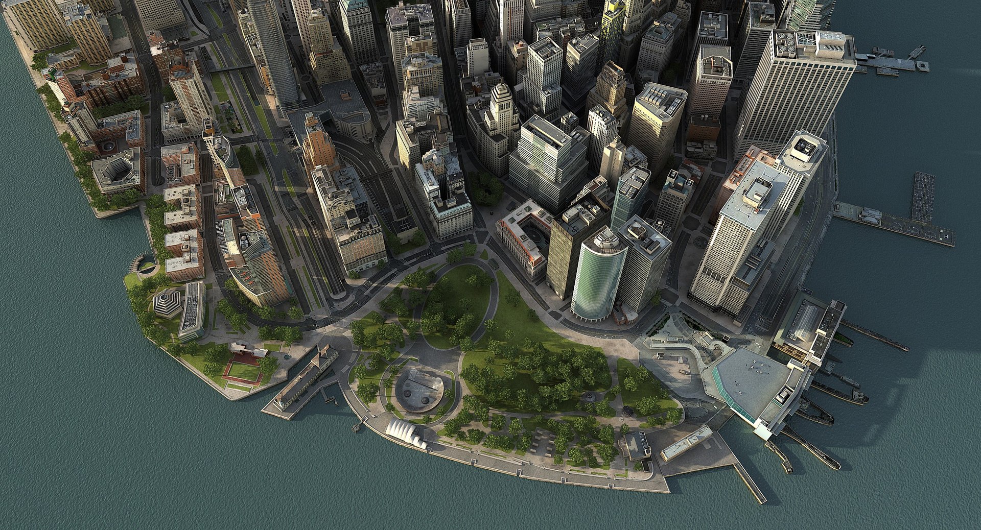 Manhattan lower 3D model - TurboSquid 1385166