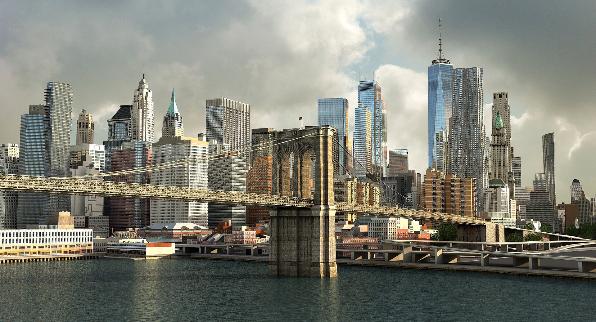 Manhattan lower 3D model - TurboSquid 1385166