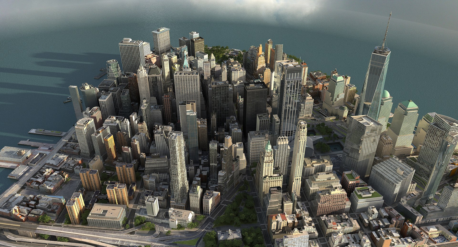 Manhattan lower 3D model - TurboSquid 1385166