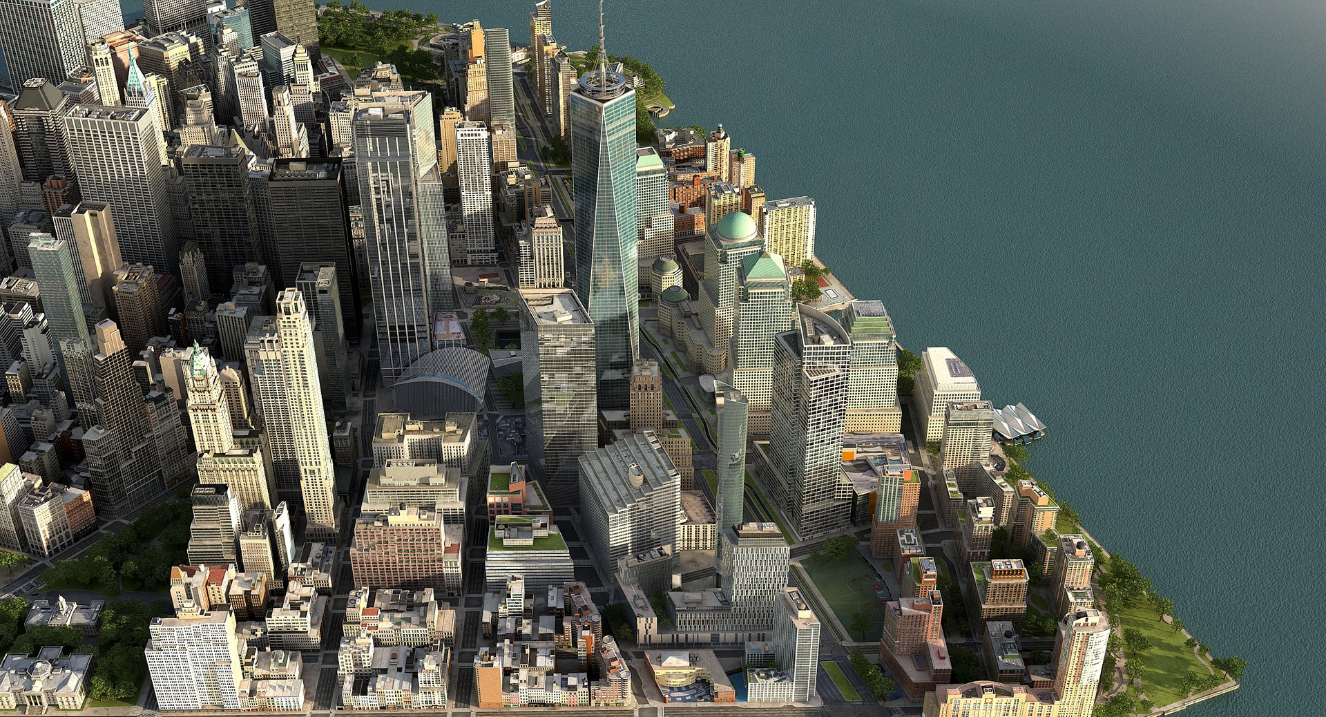 Manhattan lower 3D model - TurboSquid 1385166